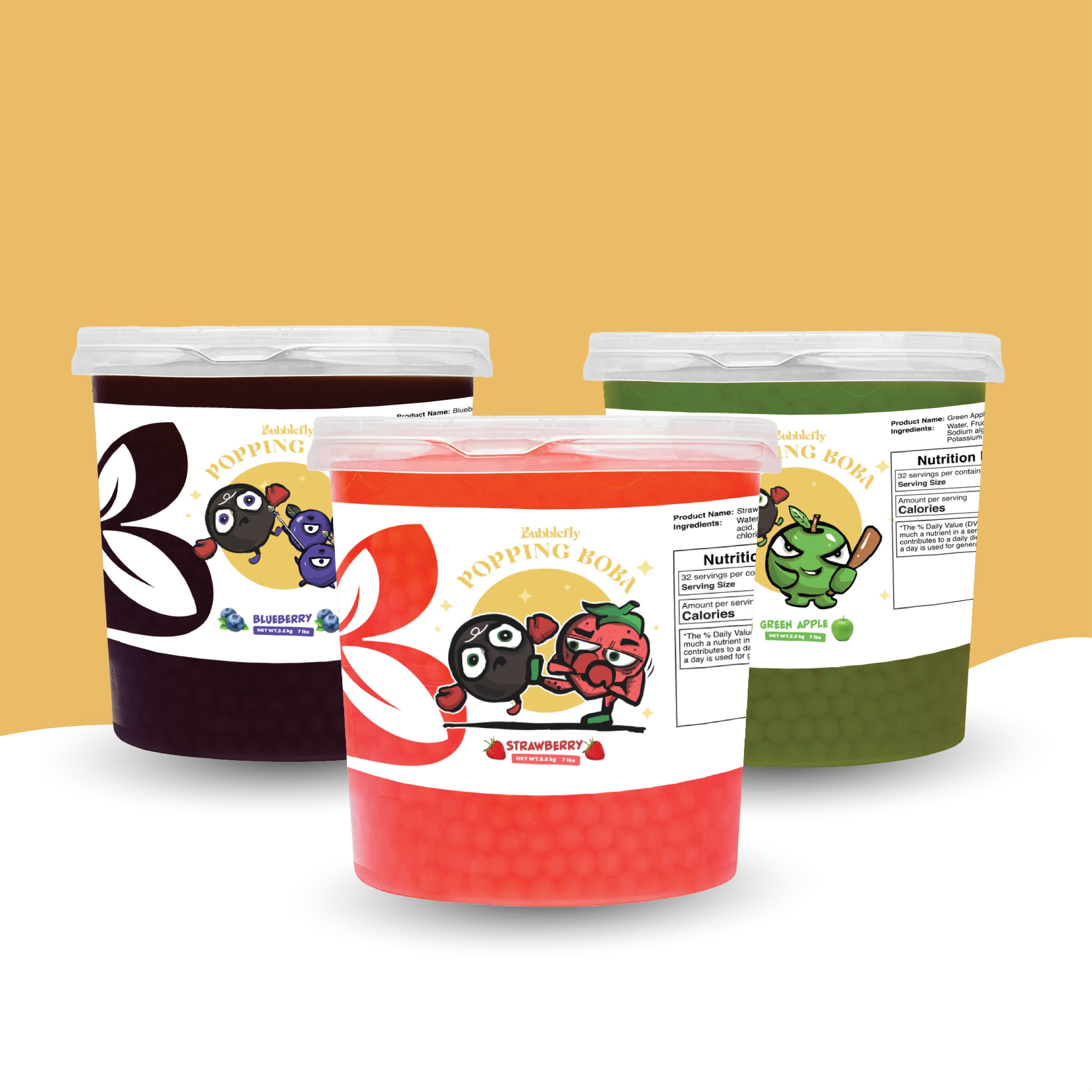 Monster Popping Boba for Bubble Tea - Strawberry Mango, Passion Fruit ...