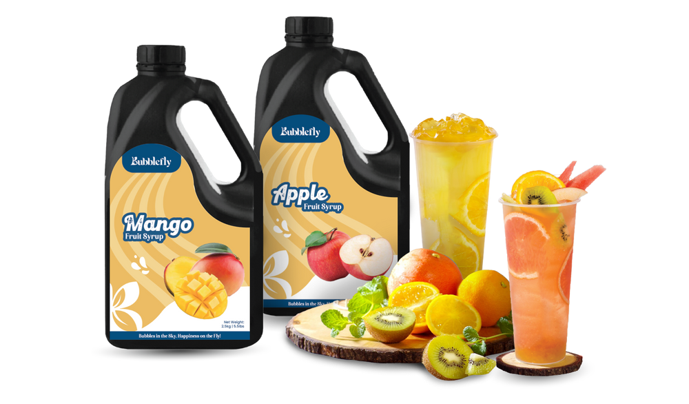 Classic Fruit Syrups for Bubble Tea – Strawberry, Mango, Peach, Rose ...